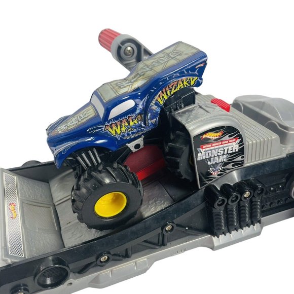 Mattel | Toys | Monster Jam Silver Gray Truck Launcher Hot Wheels ...